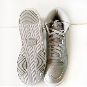 Puma | Shoes | Puma Ralph Sampson High Rise Silver Lthr Sneaker | Poshmark